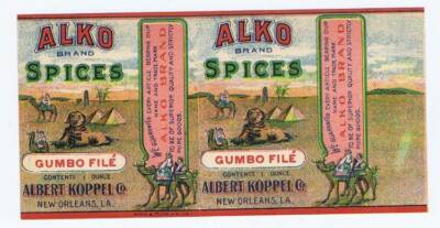 Alko gumbo file, can label, pyramid sphynx, camel Walle Litho Koppel ...