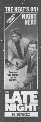 1985 CBS TV PROMO AD NIGHT HEAT SERIES SCOTT HYLANDS & JEFF WINCOTT | eBay