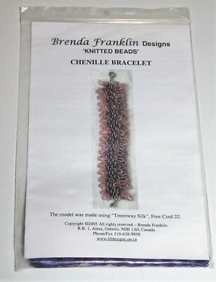 Brenda Franklin Designs Knitted BEADED CHENILLE BRACELET | eBay