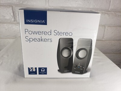 Insignia Powered PC Stereo Speakers Desktop Computer Stereo Cellphone ...