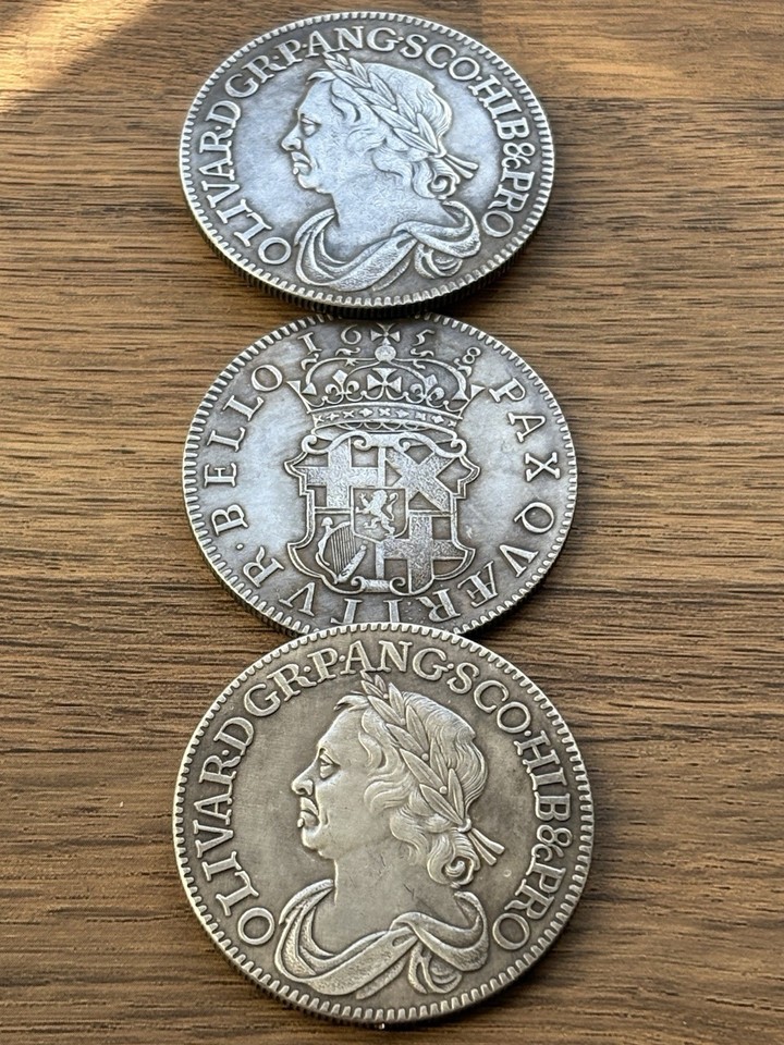 1658 OLIVER CROMWELL CROWN COIN ORIGINAL SIZE. | eBay UK