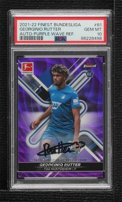 2021 Finest Bundesliga Purple Wave Refractor /80 Georginio Rutter ...
