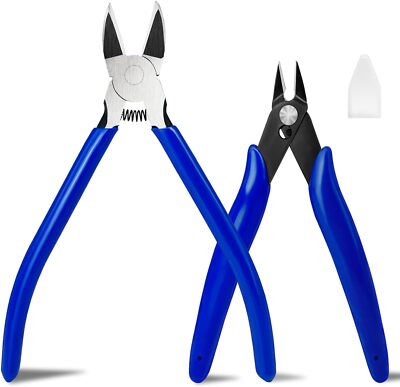 2 Pack Wire Cutters Set, 6" and 5" Ultra Sharp Flush Cutters, Carbon ...