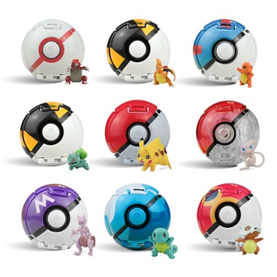 TOMY Poke Throw N Pop Ball Mini Figures Ready to Battle Ultra Ball ...