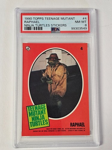 1990 Topps TMNT Stickers - #4 Raphael - NM-MT PSA 8 | eBay