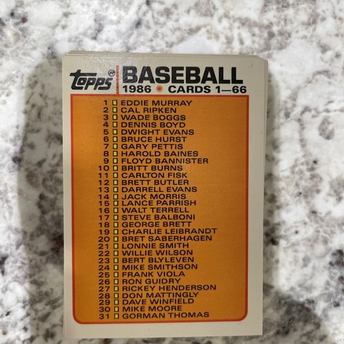 1986 Topps Mini Baseball Cards Complete Set - Tony Gwynn, Cal Ripken | eBay