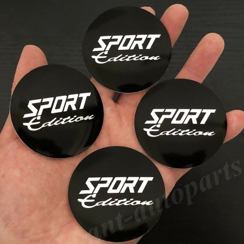 4pcs 56mm Sport Edition Car Wheels Center Hub Cap Badge Emblem Decal ...