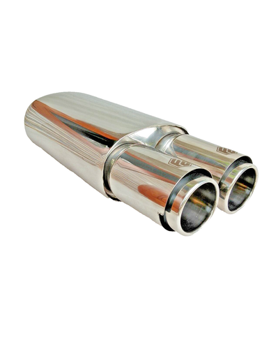 FD TWIN TIP EXHAUST MUFFLER PERFOMANCE UNIVERSAL INLET 2.25 in OUTLET 3 ...