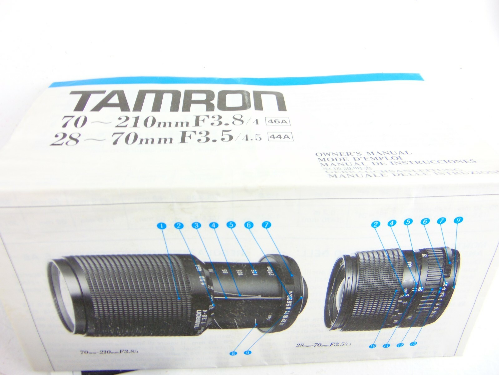 Olympus OM-1 Camera With Flash 3 Film Tamaron 28-70mm & Tamaron 70 ...
