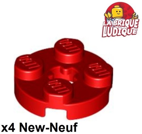 Lego 4x Round Plate Axle Hole 2x2 Red 4032 New | eBay
