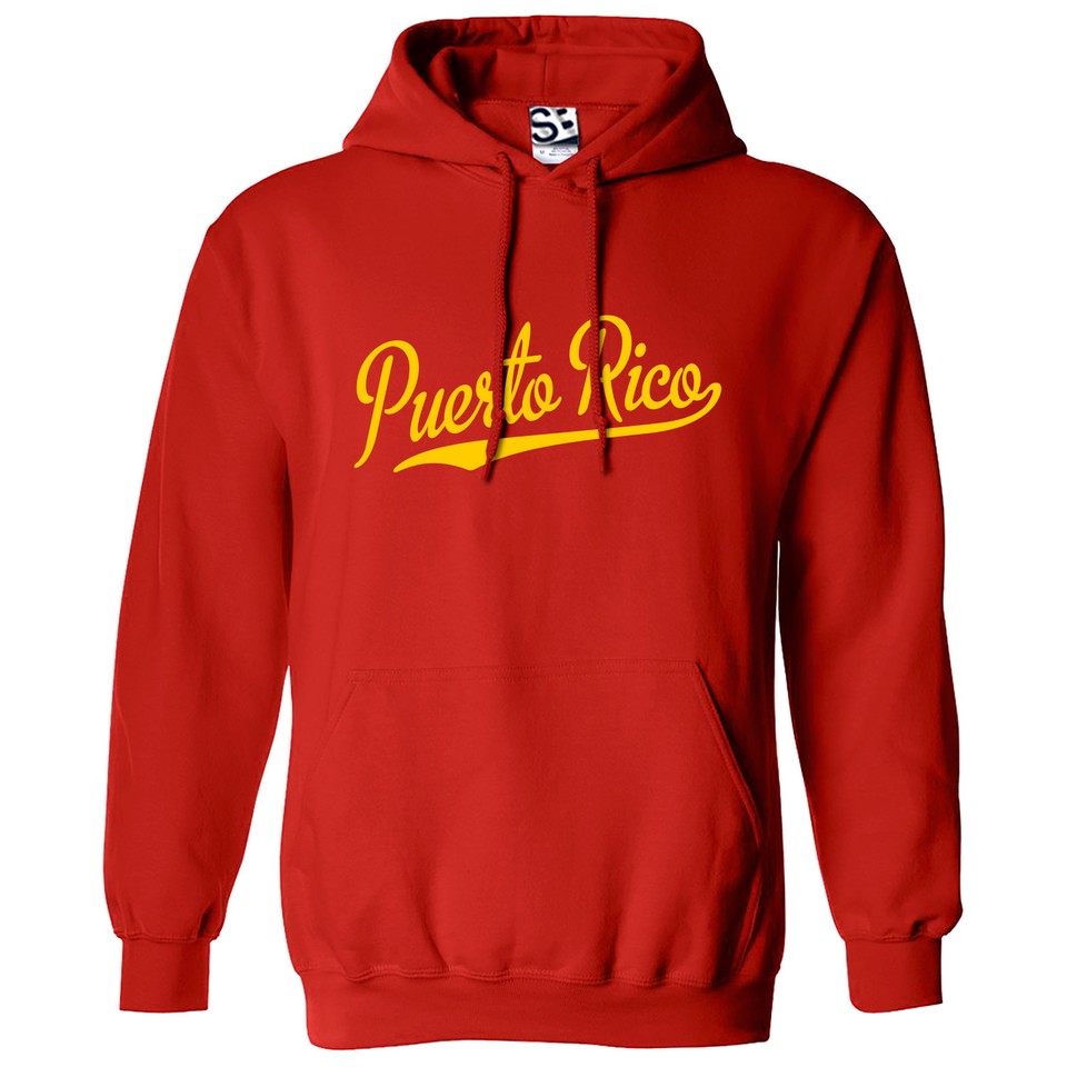 Puerto Rico Script HOODIE Hometown Baseball Sports Team Jersey Hooded ...