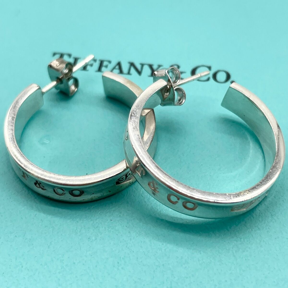 Tiffany & Co. Hoop earrings 1837 narrow Sterling Silver 925 Tiffany & Co. Hoop earrings 1837 narrow Sterling Silver 925