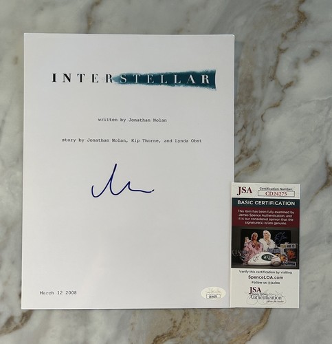 MATT DAMON SIGNED INTERSTELLAR MOVIE SCRIPT COVER AUTOGRAPHED JSA/COA ...