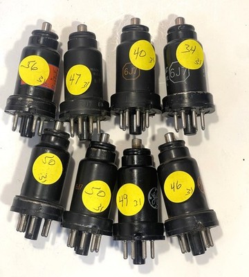 8 Vintage 6J7 Electron Amplifier Radio Vacuum Tube TV7 Tested Ken-Rad ...