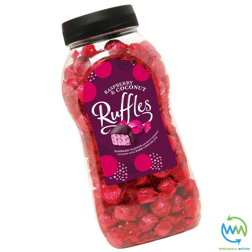 Jameson's RASPBERRY & COCONUT RUFFLES Candy Retro DARK CHOCOLATE CREAMS ...