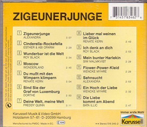Zigeunerjunge (14 tracks, 1968-72) - CD - Alexandra, Esther & Abi ...