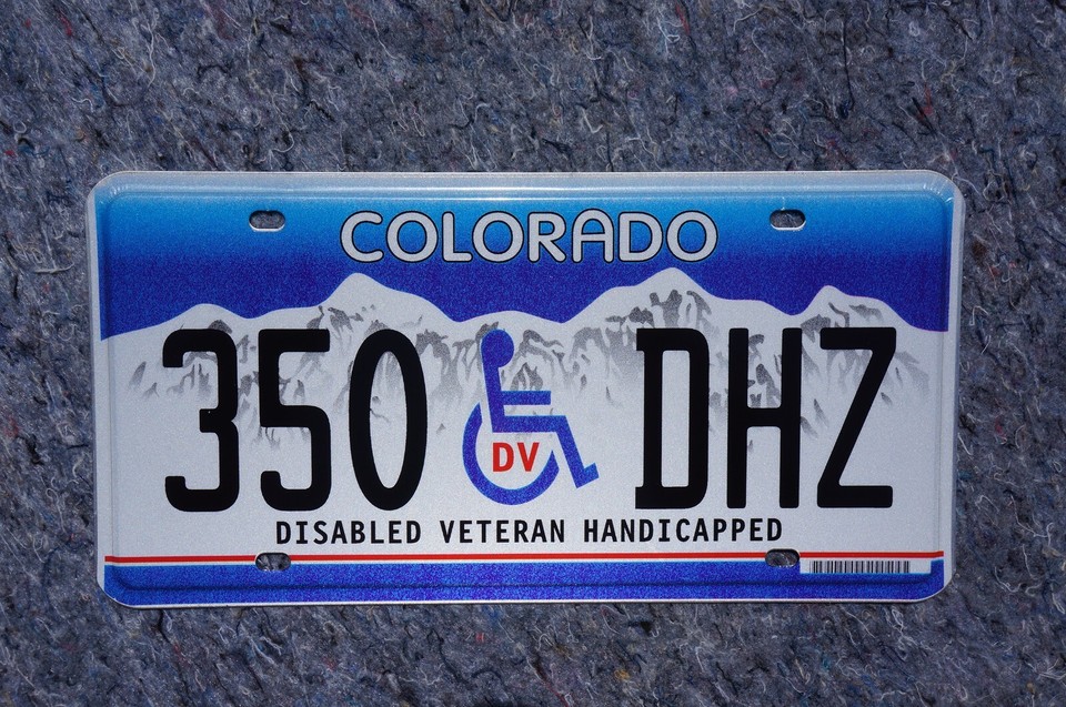 COLORADO DAV License Plate - DISABLED VETERAN Handicapped Wheelchair | eBay