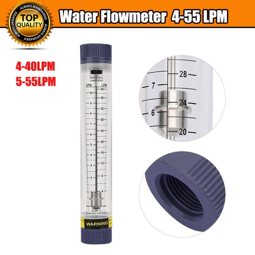 LZM-20G Water Liquid Flowmeter Tube Type 0.18-18 LPM & 0.05-5 GPM 3/4 ...