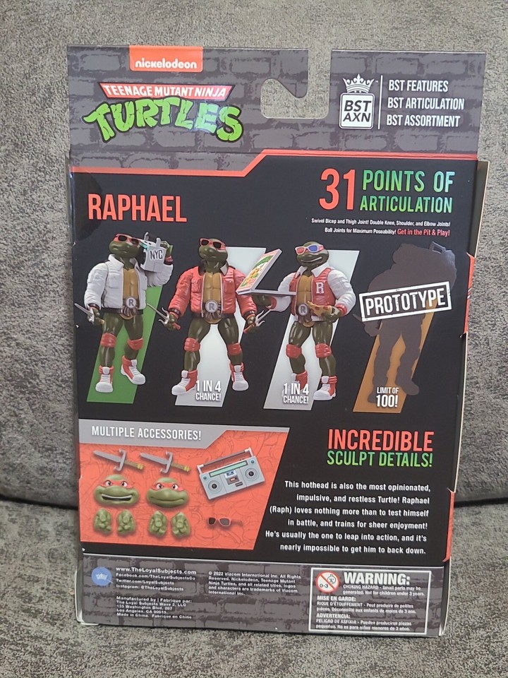 TMNT Raphael Street Style The Loyal Subjects BST AXN Figure 2022 NIB ...