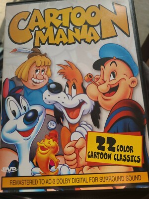 Cartoon Mania 22 Cartoons RARE OOP DVD Popeye 180 Minutes | eBay