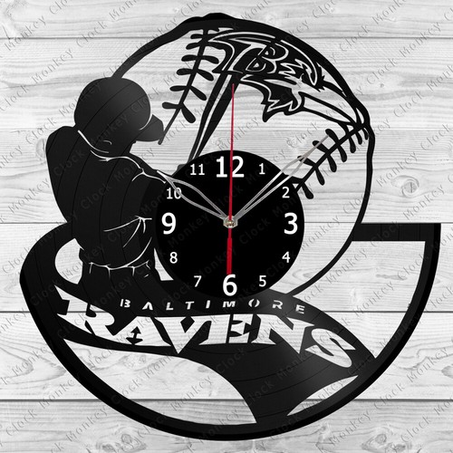 Vinyl Clock Baltimore Ravens Record Wall Clock Home Art Decor Handmade ...
