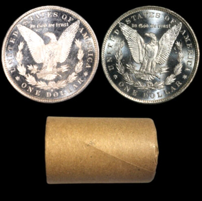 1878-1904 Uncirculated Morgan Dollar Roll 10 Coins CC & S End, Gem BU ...