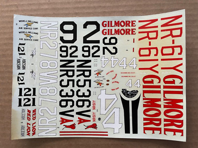 Vintage WEDELL WILLIAMS Air Service Corp GILMORE OIL Airplane Decals ...