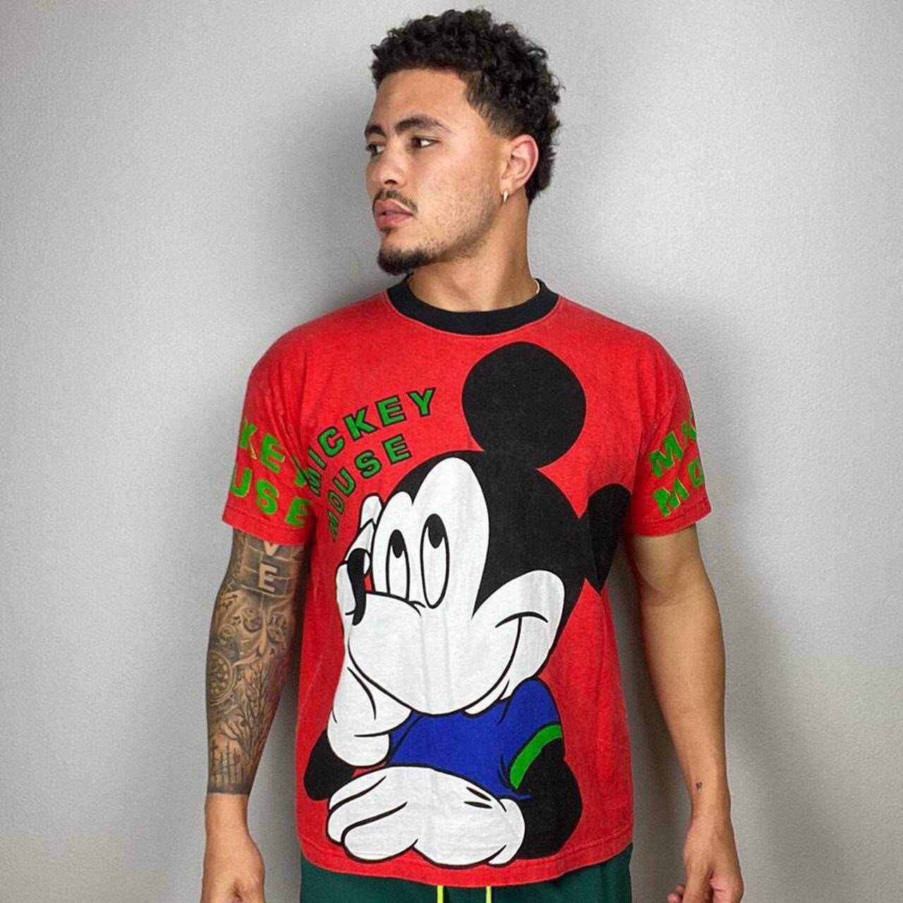 Mickey Mouse Thinking Front And back Graphics red And… - Gem