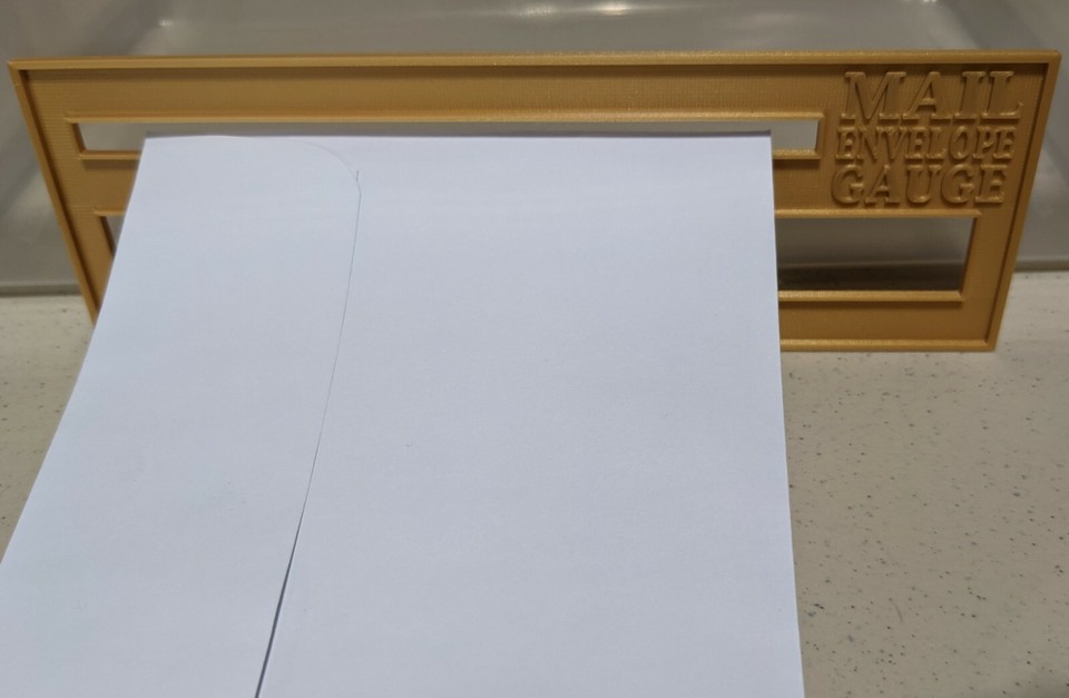 USPS 3 in 1 measurement tool flat envelope thickness gauge mail ...