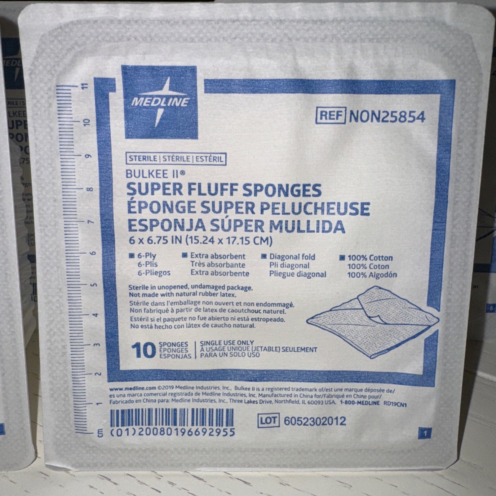 Medline NON25854 Sterile Bulkee Super Fluff Sponge for sale online | eBay