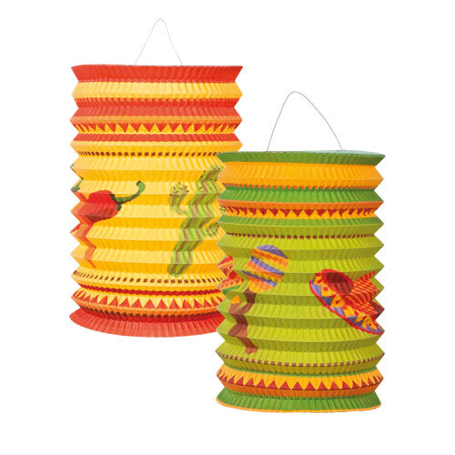 Assorted Fiesta Hanging Paper Lanterns 16cm - Pack of 2 | eBay UK