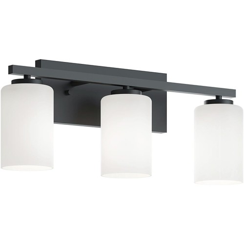 AFX Inc. LEOV2209MBBK Leo 3 Light 22 inch Black Vanity Light Wall Light ...