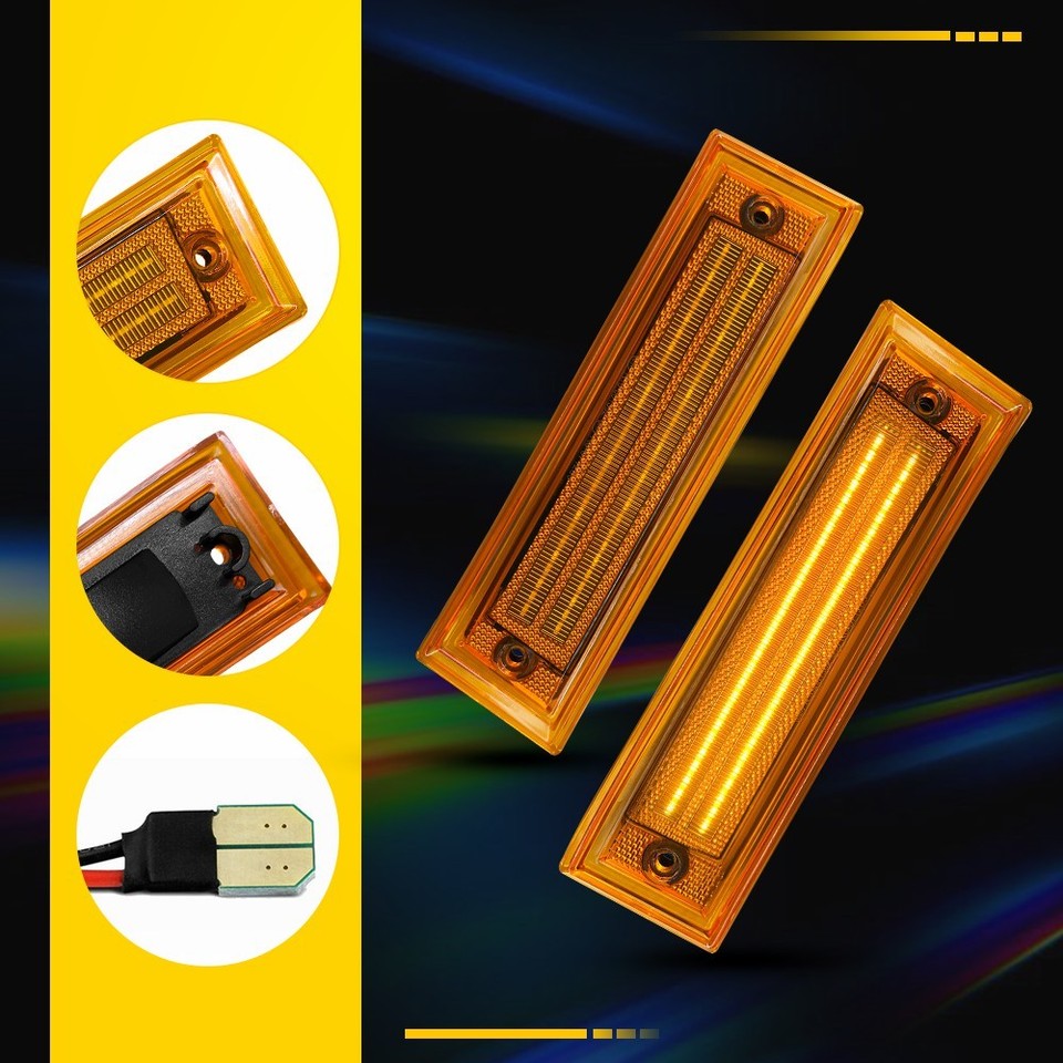 Front Side LED LH+RH Marker Light For Chevrolet R10 R20 R30 R2500 R3500 ...