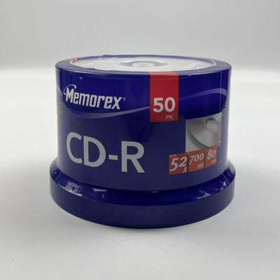Memorex CD-R 50 Pack 52X 700Mb 80 Min Brand New Factory Sealed Discs | eBay