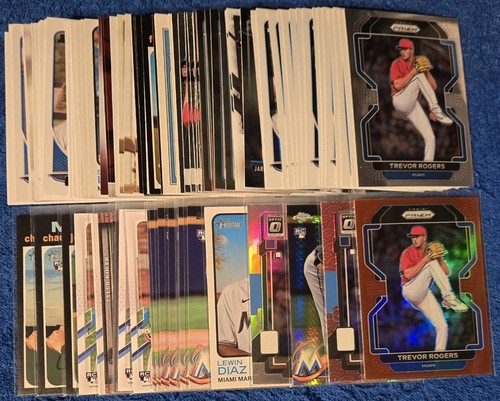 Miami Marlins 100 ct lot of Baseball Cards, Inserts, RC'S, Chrome, SP ...