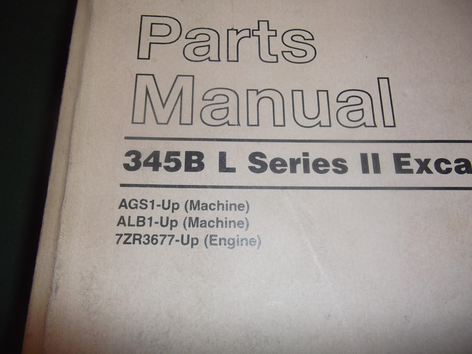 CAT CATERPILLAR 345B L SERIES II 2 EXCAVATOR PARTS MANUAL S/N AGS1-UP ...