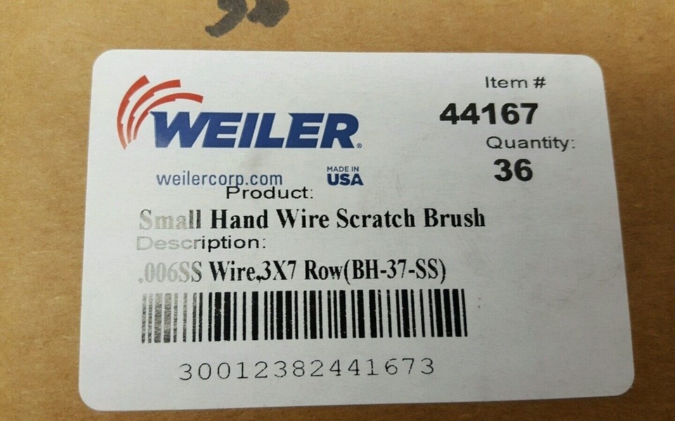Weiler Wood Small Hand Stainless Steel Wire Scratch Brushes 804-44167 ...