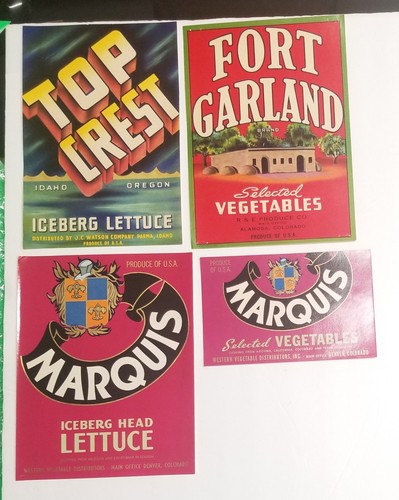 Vintage Original Lot Of Colorado 1947 - 1953 Vegtable Crate Labels | eBay