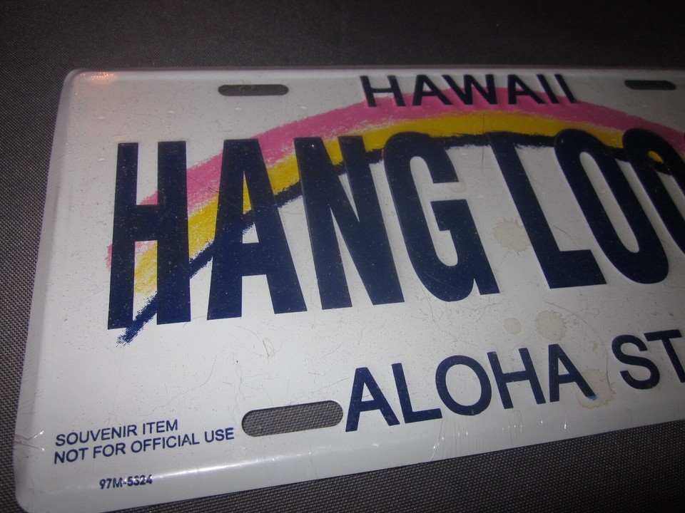 HAWAII HANG LOOSE Aloha STATE Rainbow VANITY Novelty LICENSE PLATE NEW ...