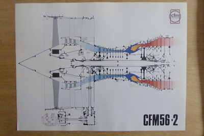 DOCUMENT RECTO SNECMA GE CFMI CFM CFM56-2 AIRCRAFT ENGINE CUTAWAY ...