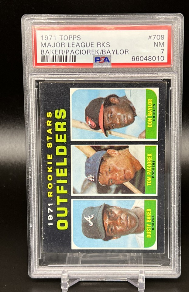 1971 Topps Baseball #709 DUSTY BAKER RC DON BAYLOR ROOKIE PSA 7 | eBay
