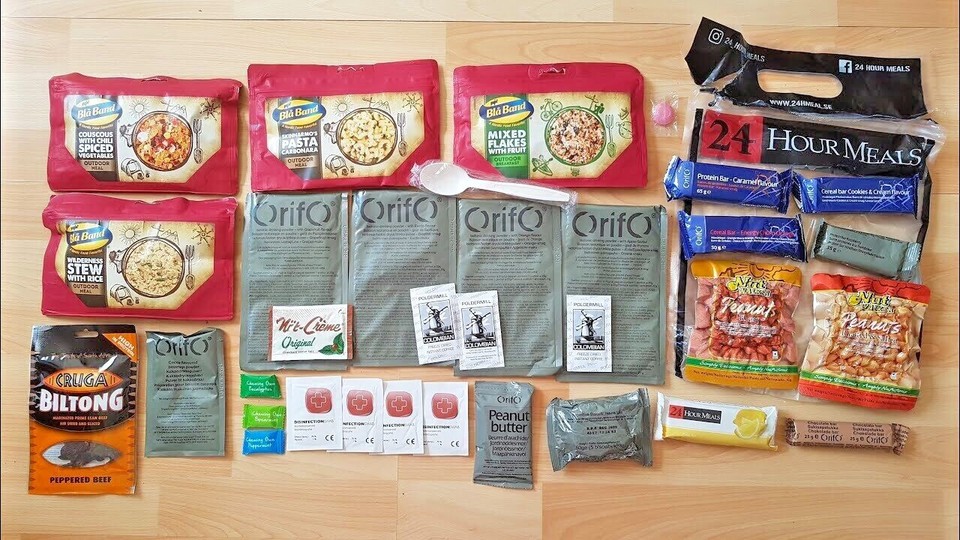 Swedish armed forces Sweden army mre 24 hour ration mre meals ready to ...