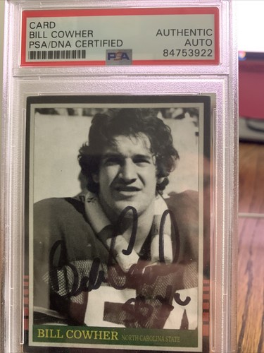 Bill Cowher PSA DNA Autographed Card Pittsburgh Steelers NC State ...