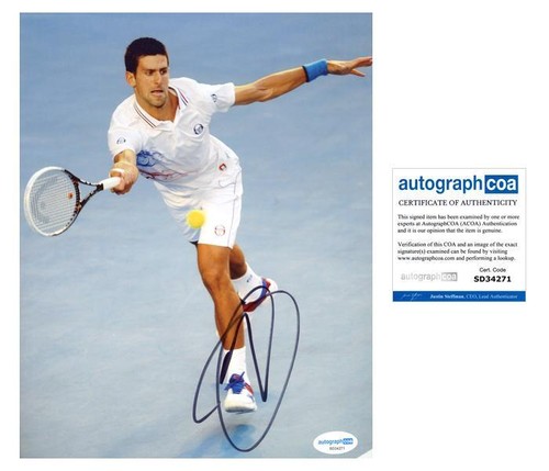 Novak Djokovic AUTOGRAPH Signed Tennis Champion Autographed 8x10 Photo ...