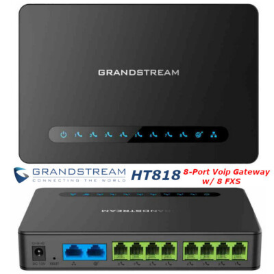 Grandstream HT818- v2 VoIP Gateway with 8 FXS Gigabit NAT Router | eBay