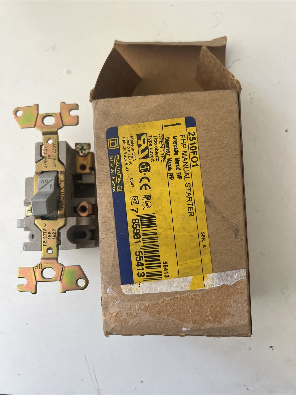 Square D 2510 F01 FHP Manual Starter Open Type | eBay