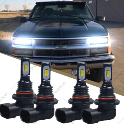 6000K Front LED Headlight Bulbs For C1500 1990-1999 High & Low Beam Set ...