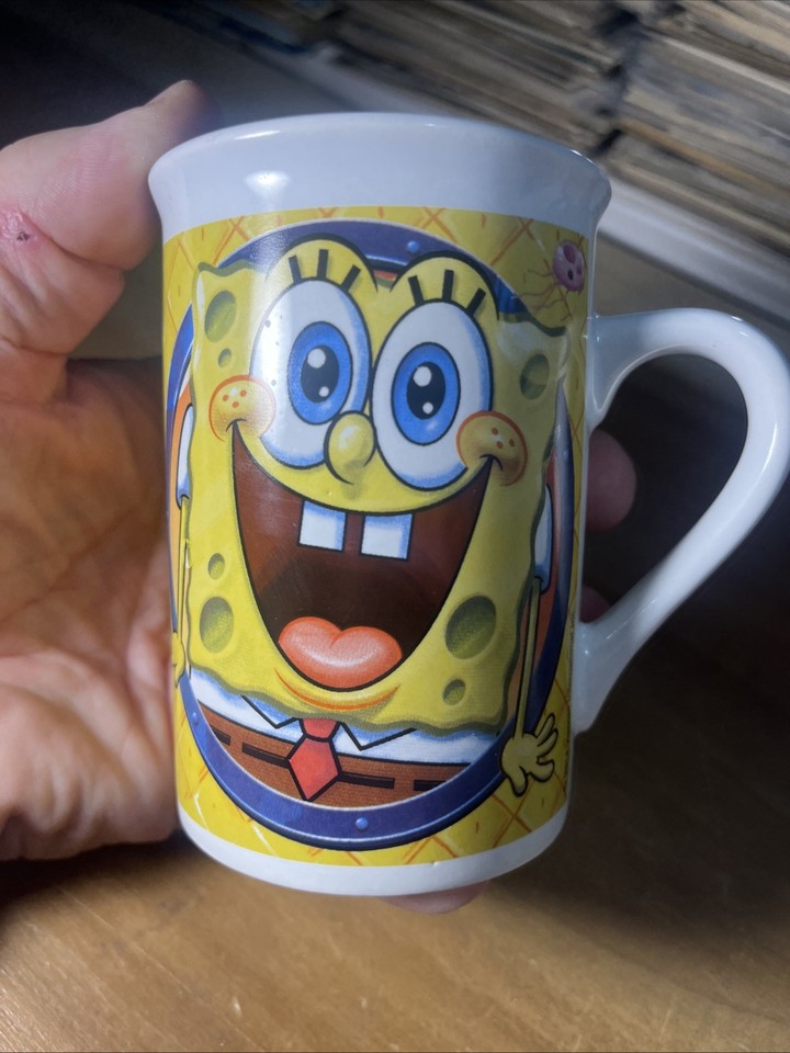 Sponge Bob Square Pants Ceramic Coffee Mug Cup 2012 Viacom Cartoon ...