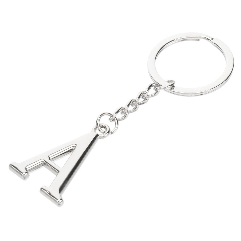 Simple Stylish Letter A Key Chain Metal Key Ring Alphabet Keychain Bag ...