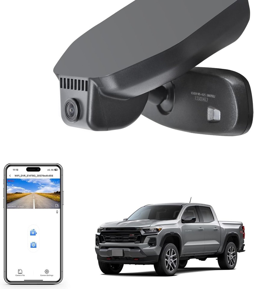 Custom 4K Dash Camera for Chevy Colorado 2023-2026 - Night Vision & App ...